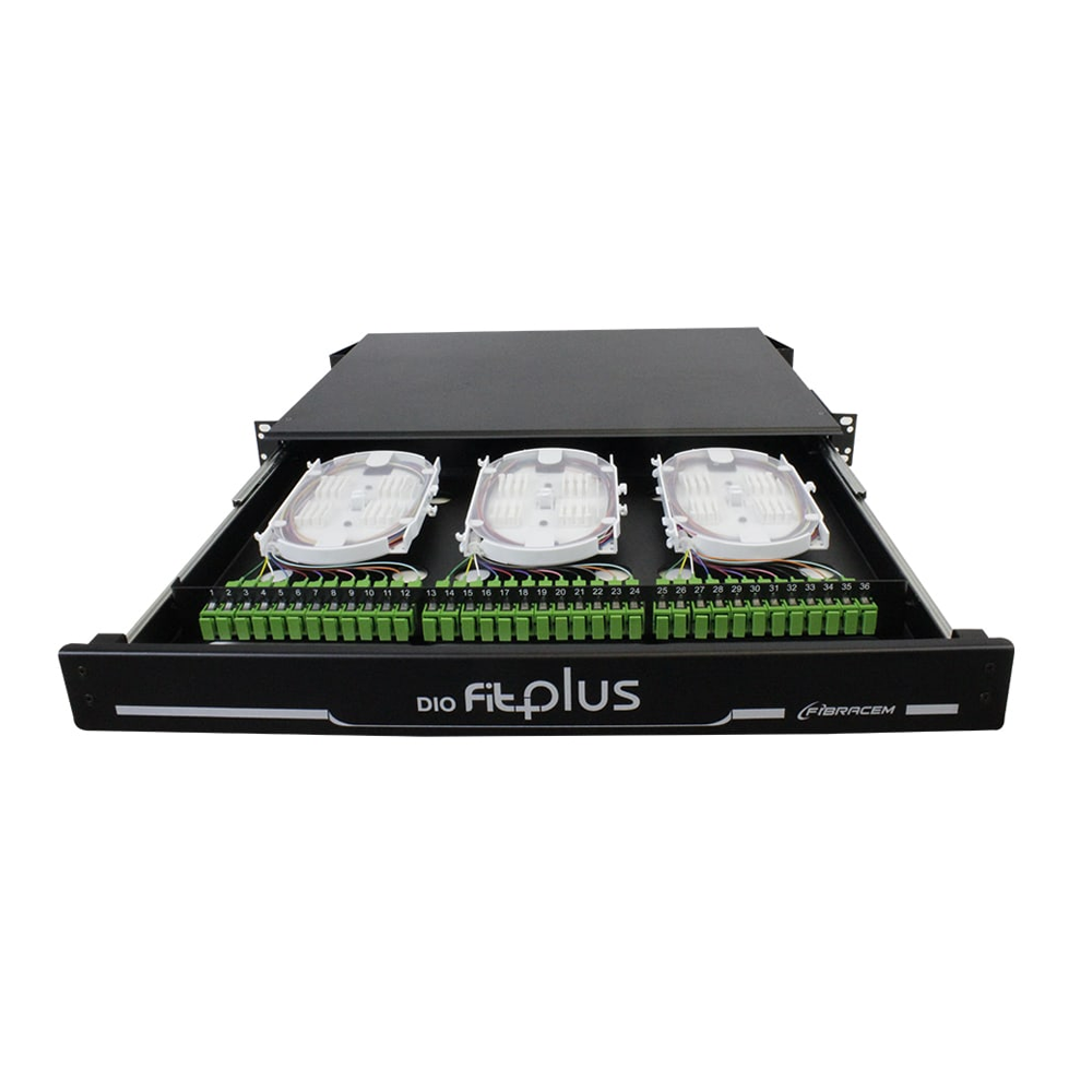 TecWi | Distribuidor Óptico DIO FIT PLUS 36FO SC/APC – 1U