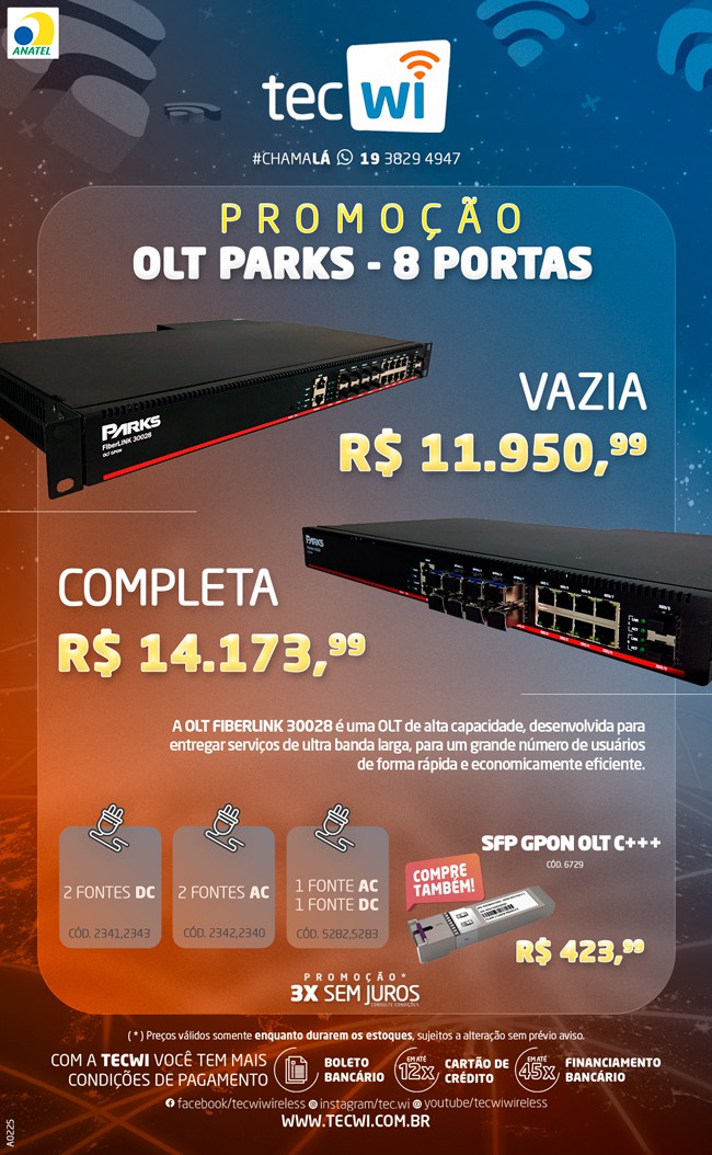 TecWi | OLT Parks - 8 Portas